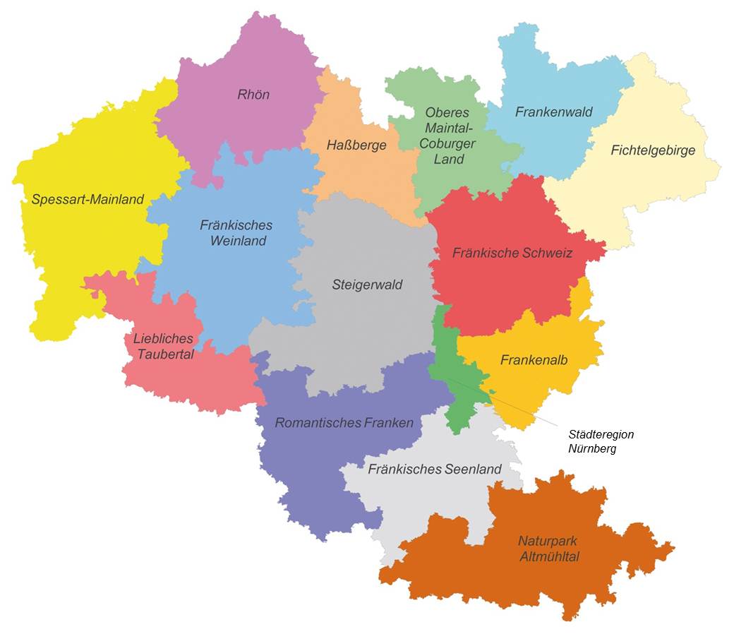 Nachbarregionen - Fränkisches Seenland - Fränkisch, Seen, Land